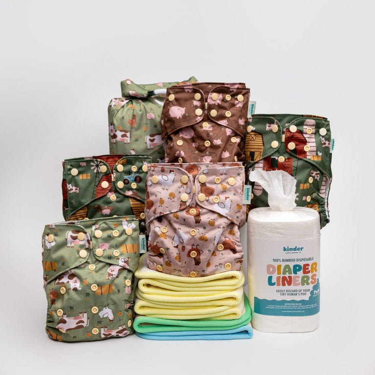 New Parent Starter Bundles: Pocket Cloth Diapers with Athletic Wicking ...